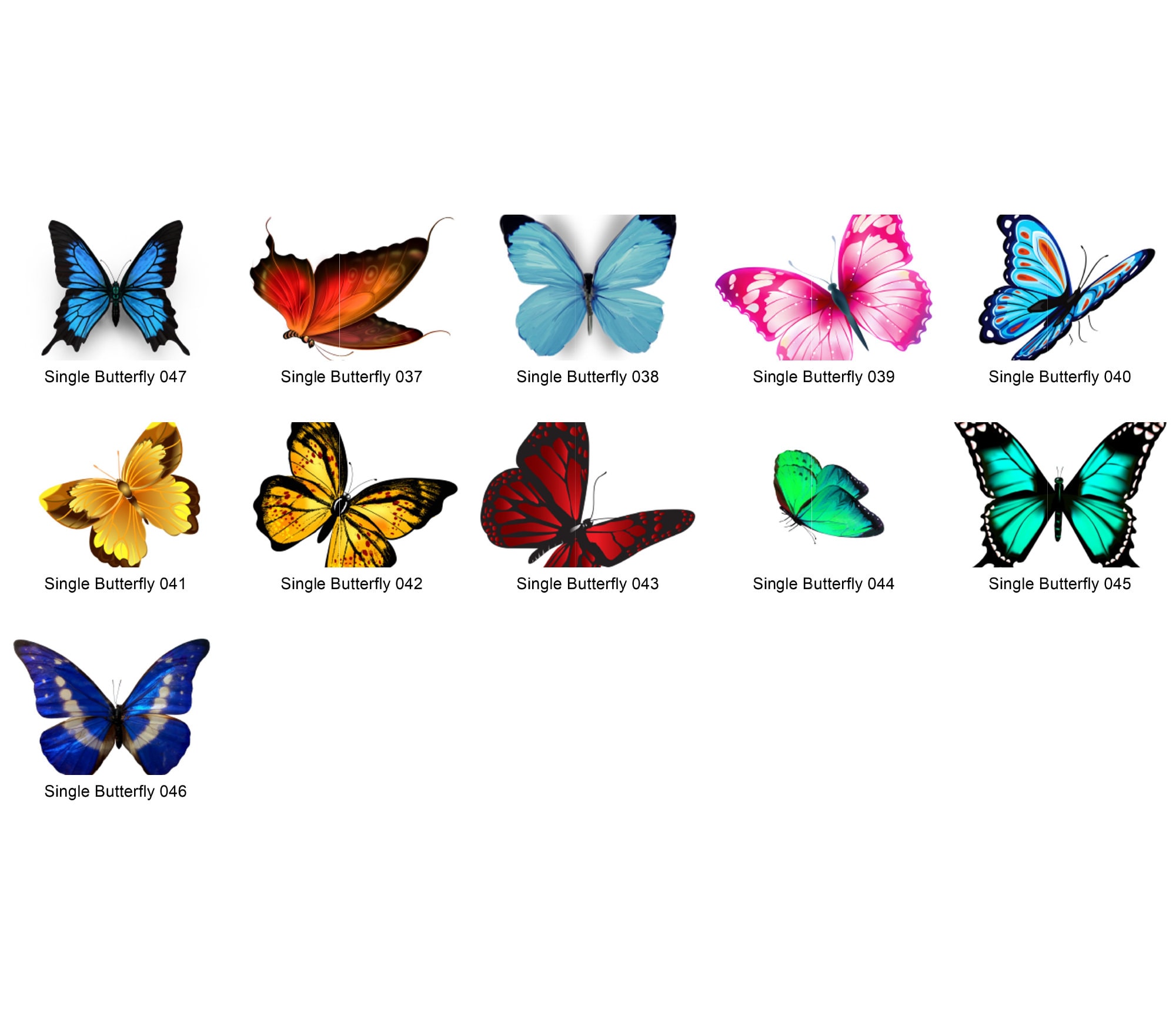 Butterfly Clipart, Colorful Butterfly Clipart, Butterfly PNG ...