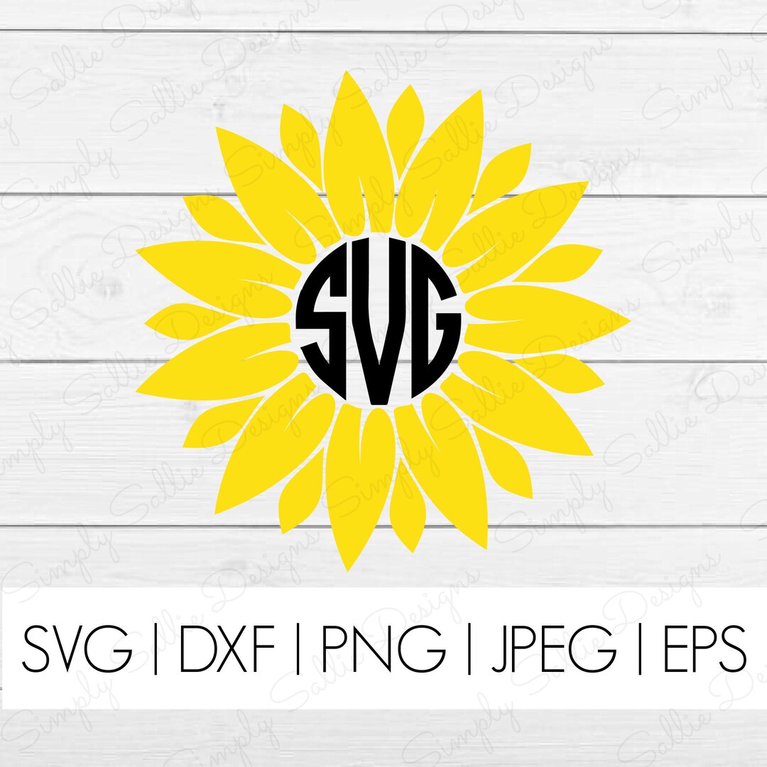 Sunflower SVG File Sunflower DXF SVG file Silhouette Cut File Cricut ...