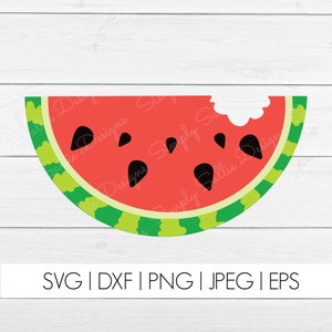 Watermelon SVG File Watermelon DXF SVG File Silhouette - Etsy