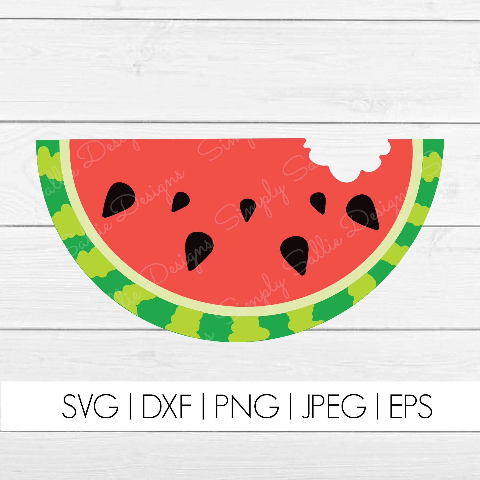Watermelon SVG File Watermelon DXF SVG File Silhouette - Etsy