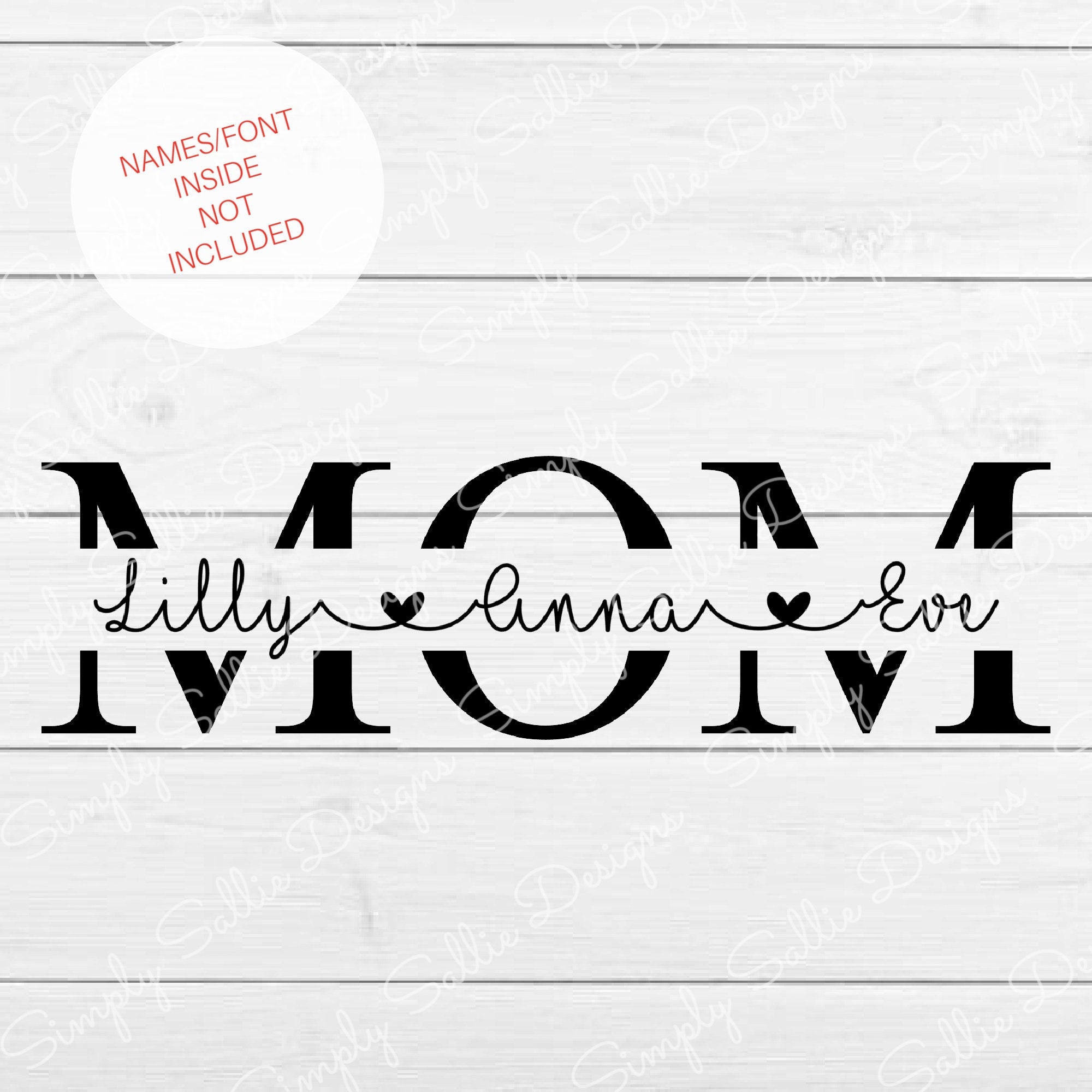 The Word Mom In Fancy Letters