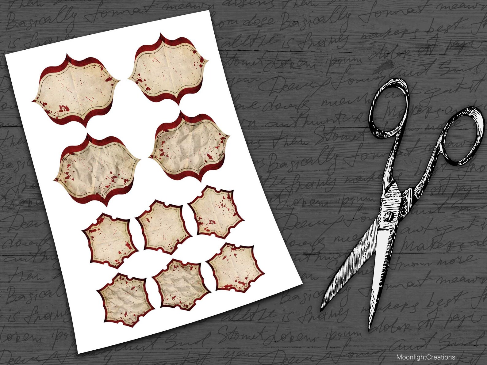 Apothecary Labels With Blood Splatter, Printable Labels, Halloween ...