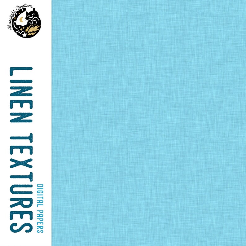 Blue Digital Paper Pack, Blue Linen Digital Paper, Heart Digital Paper ...