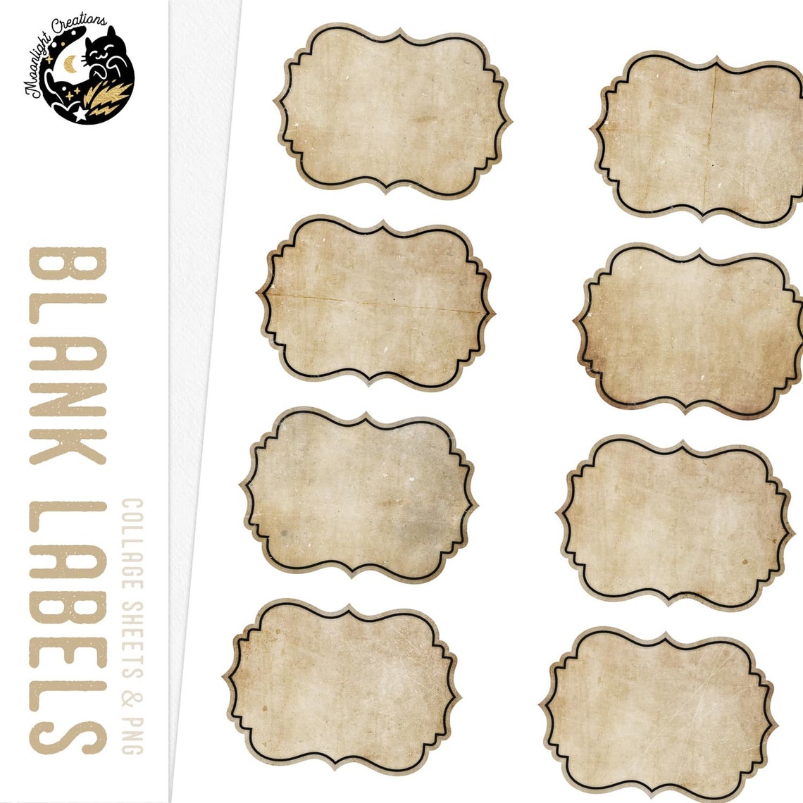 Blank Vintage Apothecary Labels, Printable Vintage Labels, Blank Potion ...