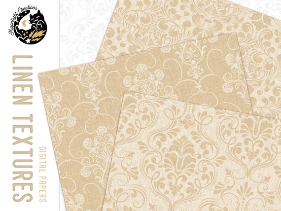 Linen Digital Paper Damask Digital Paper Linen Scrapbook | Etsy