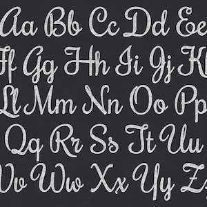 Chalk Alphabet, Chalkboard Clipart Alphabet, Chalkboard Letters ...