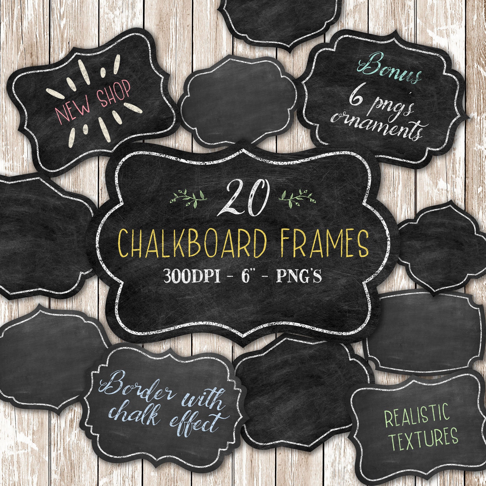 Chalkboard Clipart, Chalkboard Labels, Chalkboard Frames, Chalkboard ...