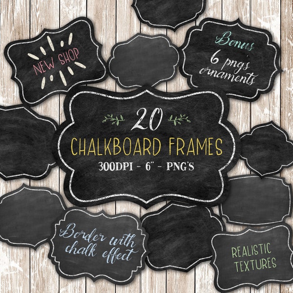 Chalkboard Clipart - Etsy