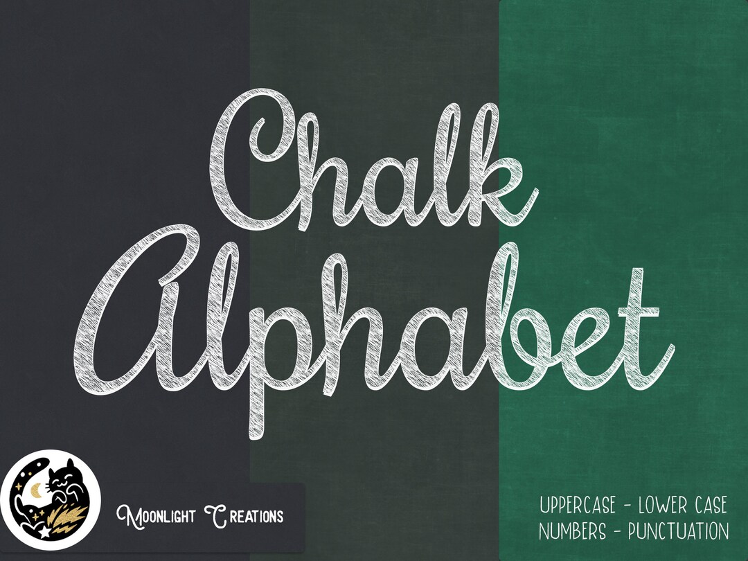 Chalk Alphabet, Chalkboard Clipart Alphabet, Chalkboard Letters ...