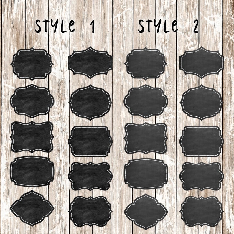 Chalkboard Clipart, Chalkboard Labels, Chalkboard Frames, Chalkboard ...