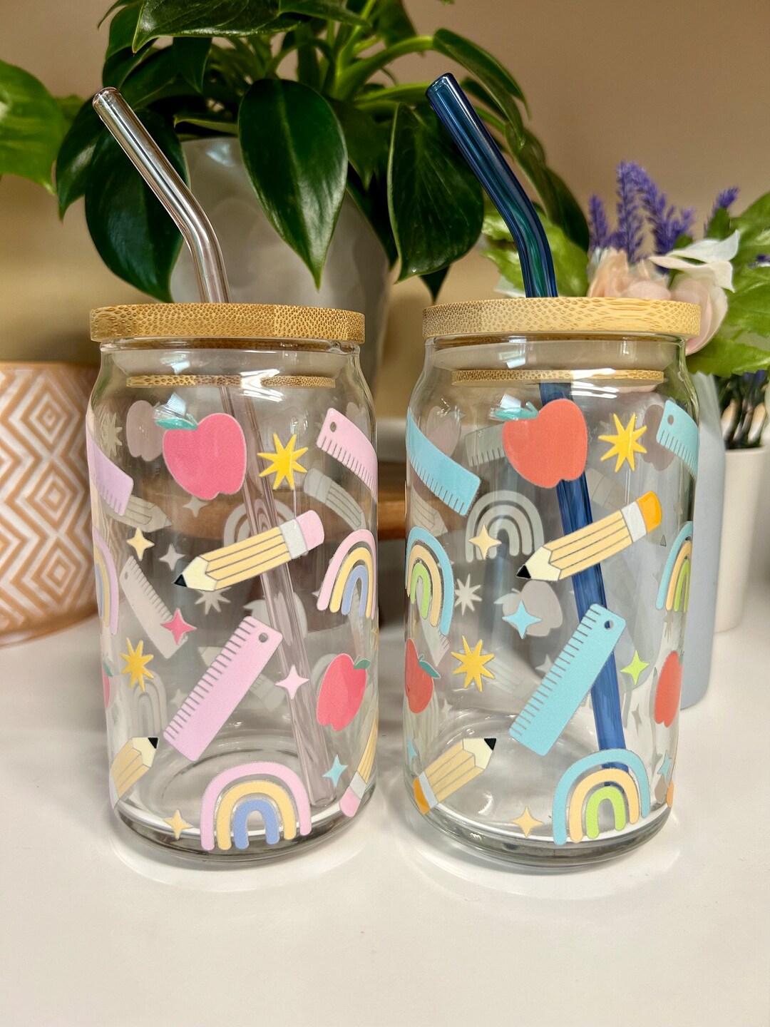 Teacher Appreciation Glass Cup, Teacher Coffee Cup, Gift for Teacher ...