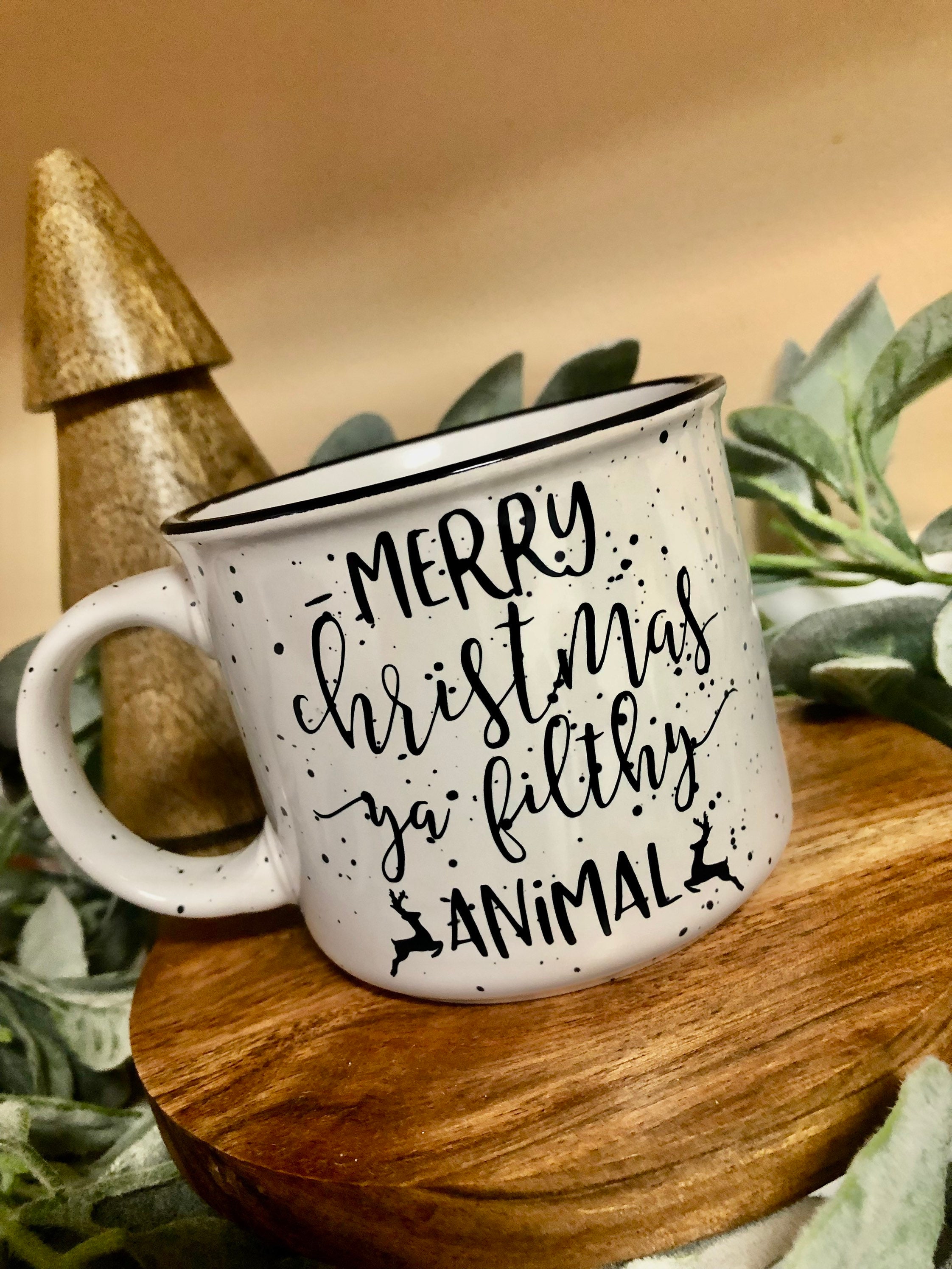 Merry Christmas Ya Filthy Animal Mug Funny Christmas Mug - Etsy