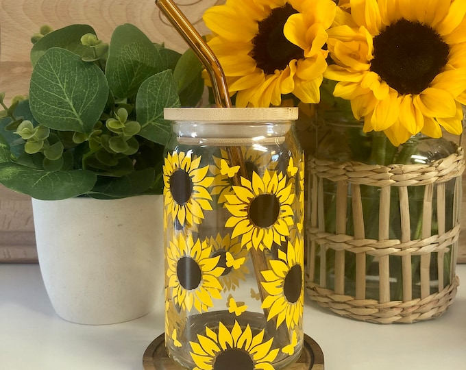 Sunflower Glass - Etsy