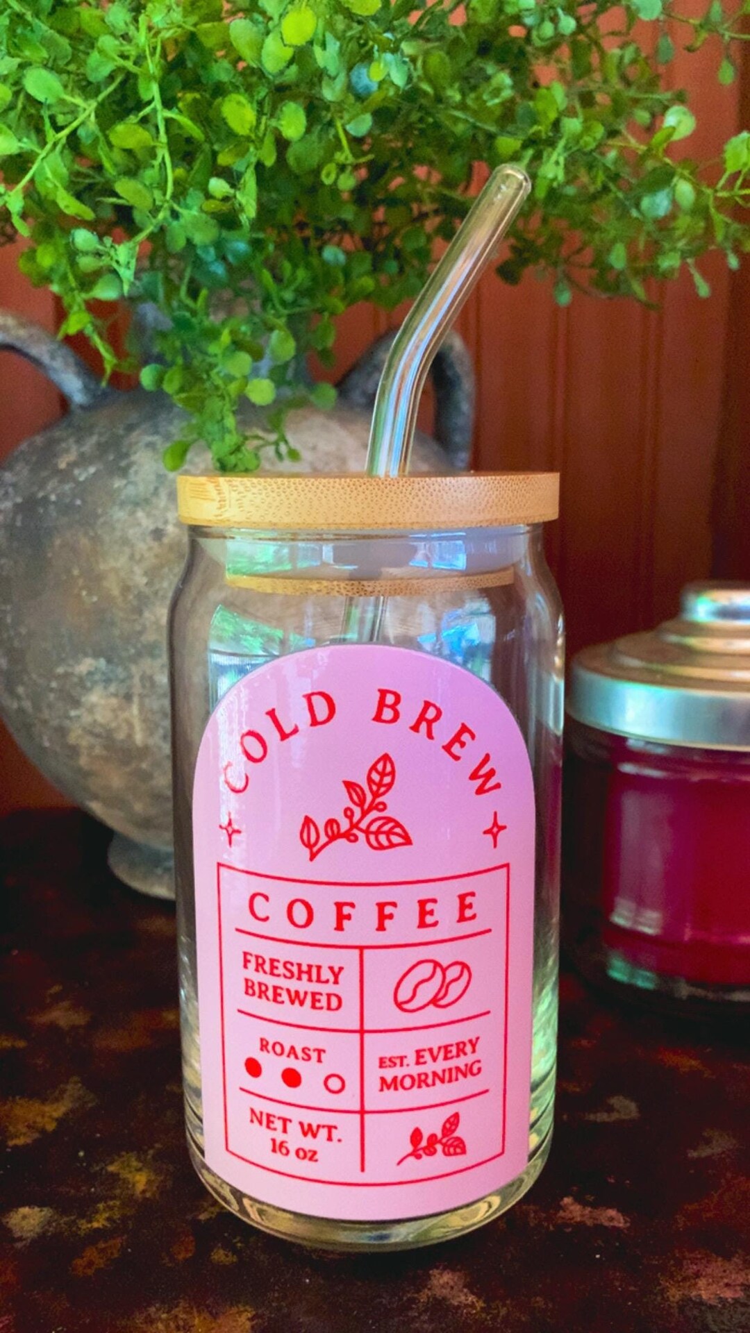 Cold Brew Coffee | Iced Coffee Glass | Cold Brew Decal | Coffee Label ...