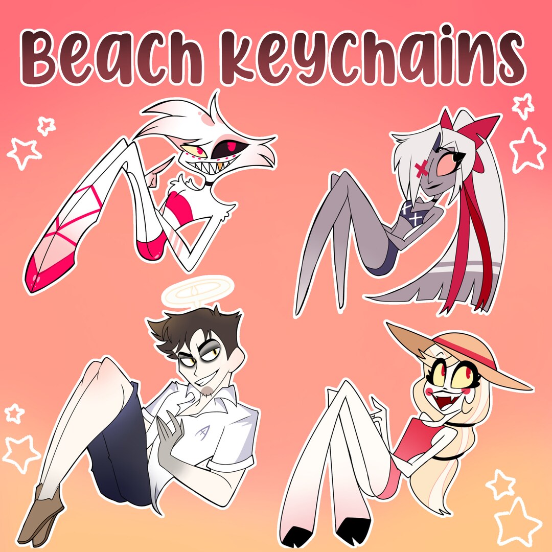 Hazbin Hotel Summer Epoxy Resin Keychains, Limited Edition Pre Order ...