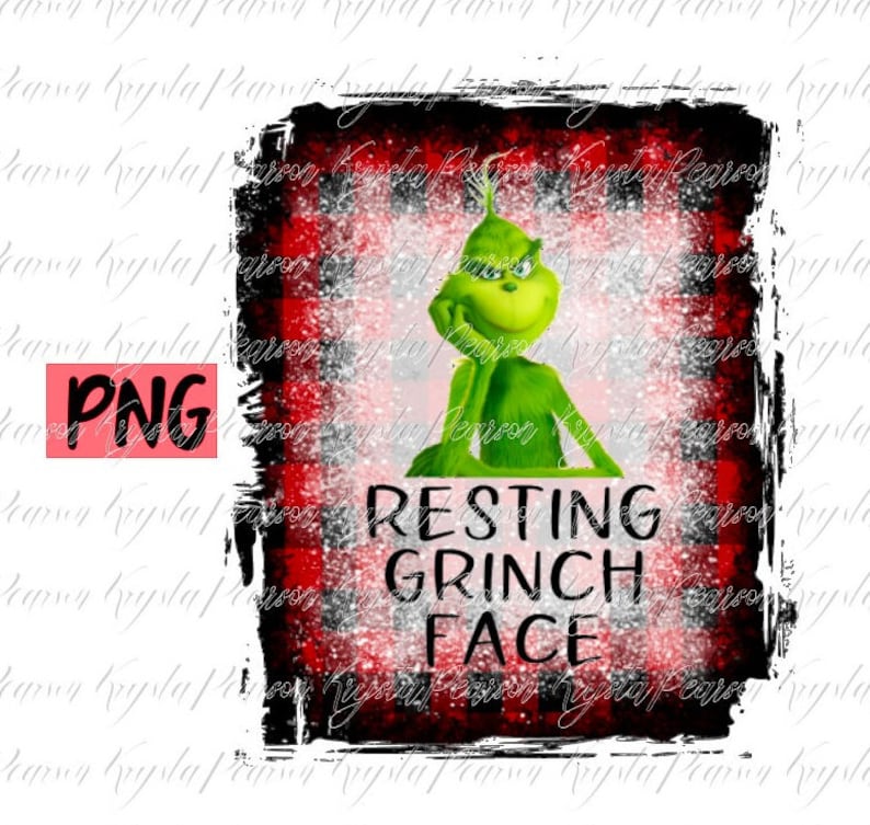 Resting Grinch Face PNG - Etsy