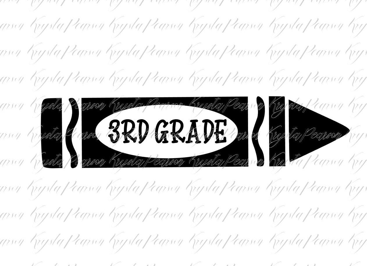 Grade School Crayon PNG/SVG - 5 Files - Etsy