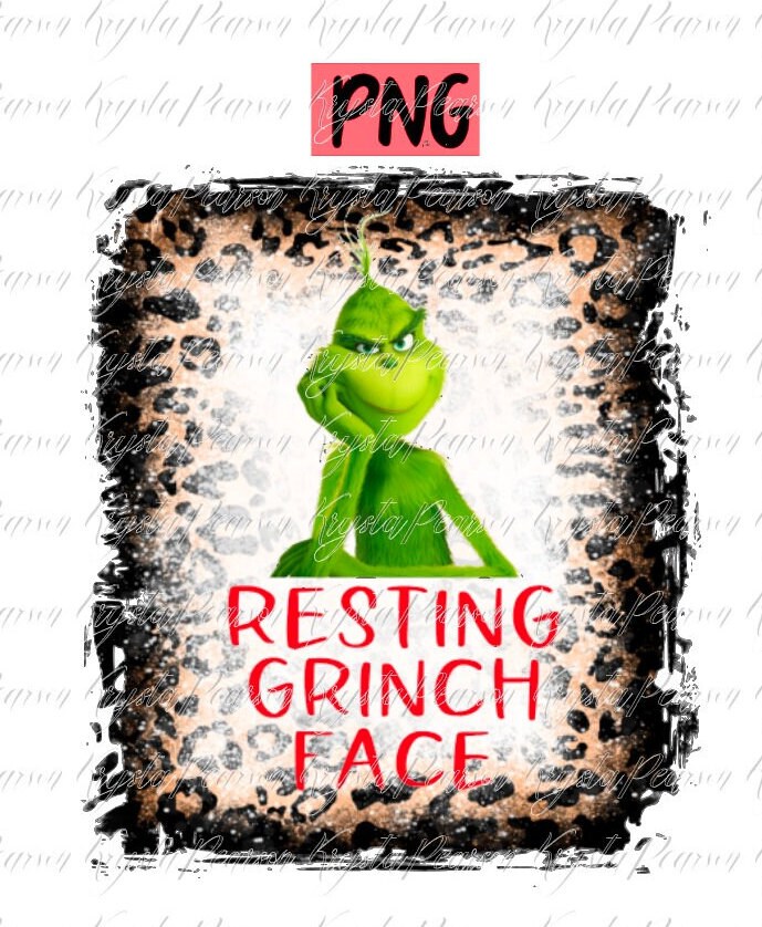 Resting Grinch Face PNG - Etsy