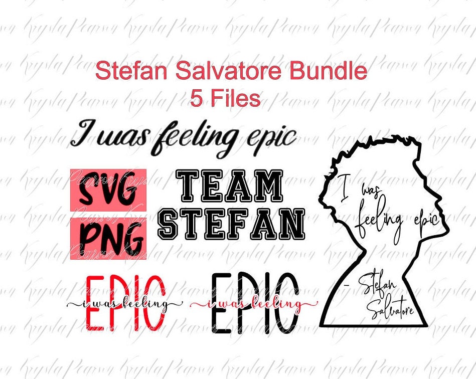 Stefan Salvatore Bundle (5 PNG & SVG Files) - Etsy