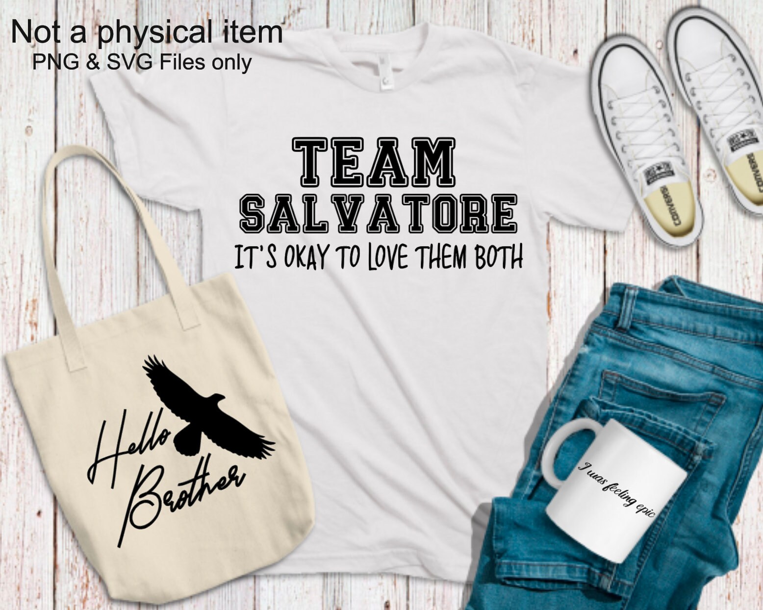 Salvatore Brother TVD Bundle 7 Files SVG&PNG - Etsy