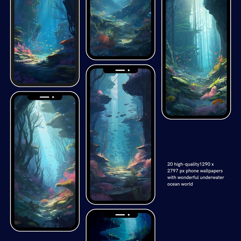20 Scuba Ocean Phone Wallpapers | Digital Download | Scuba Diver Gift ...