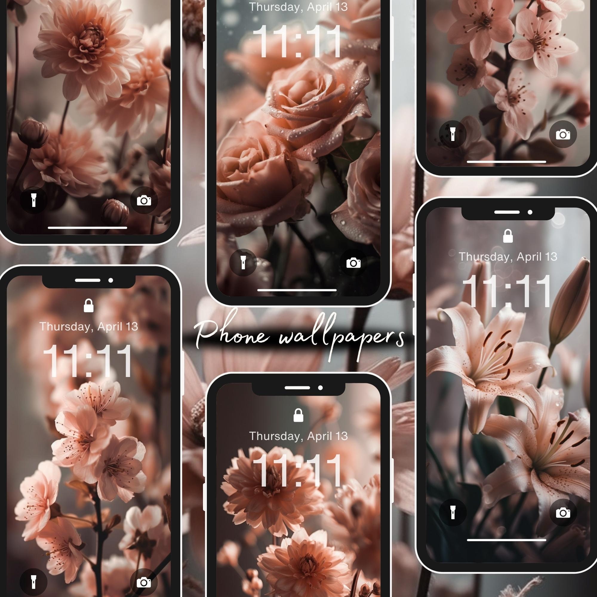 Luxurious Flowered Phone Wallpapers 20 Unique Aesthetic - Etsy Israel