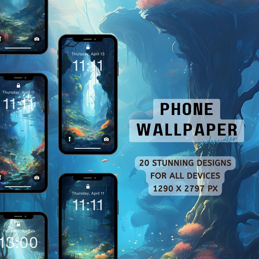 20 Aesthetic Ocean Phone Wallpapers | Digital Download | Scuba Diver ...
