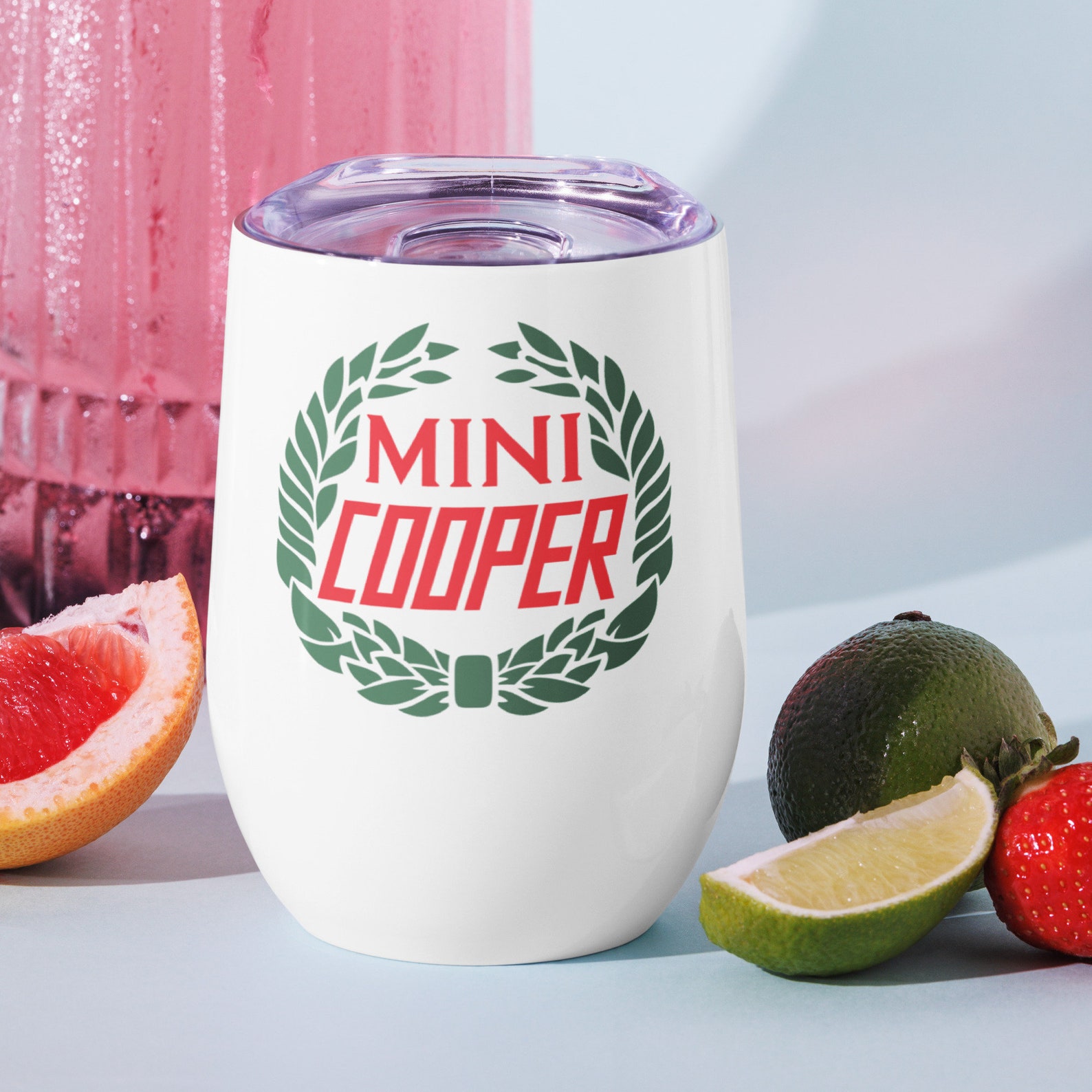 Old Classic Mini Cooper Logo Wine Tumbler - Etsy