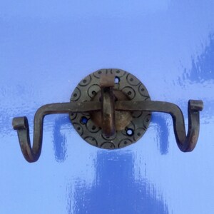 Blacksmith Wrought Iron Hook Fire Forged Coat Hooks Handmade Metal Wall ...