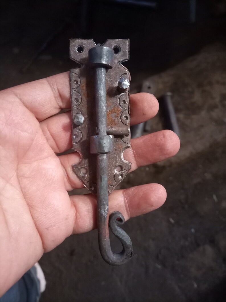 Vertical Metal Door Flush Slide.forged Long Metal Rat Tail | Etsy