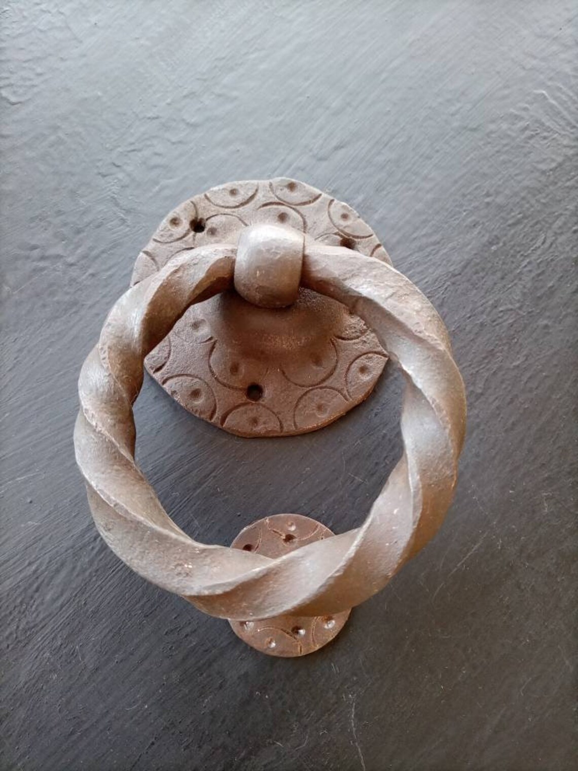 Hammer Black Iron Door Knocker.entry Door Pull.blacksmith - Etsy