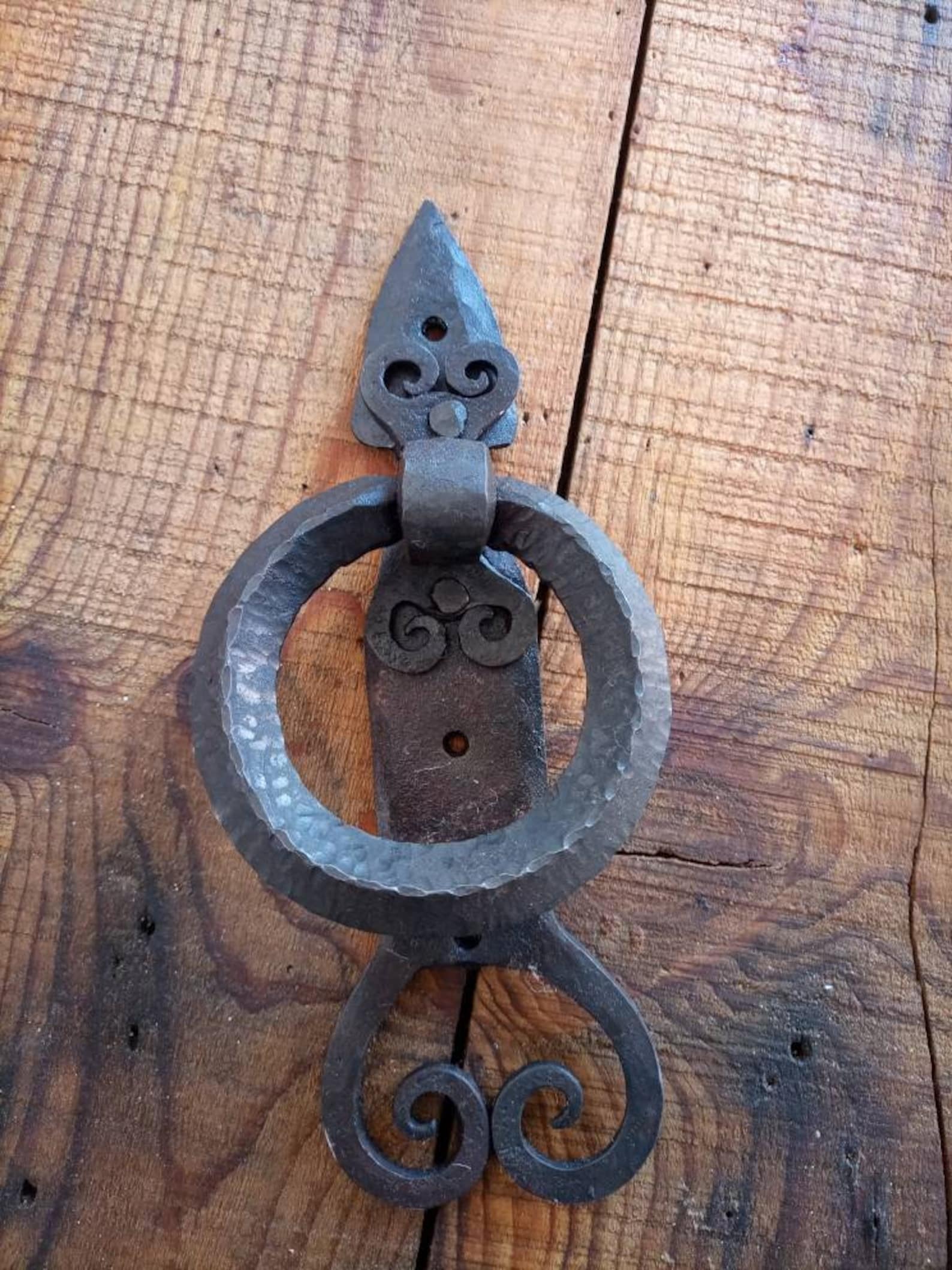 Fancy Forged Metal Door Knocker Design.hand Styled Iron Door - Etsy