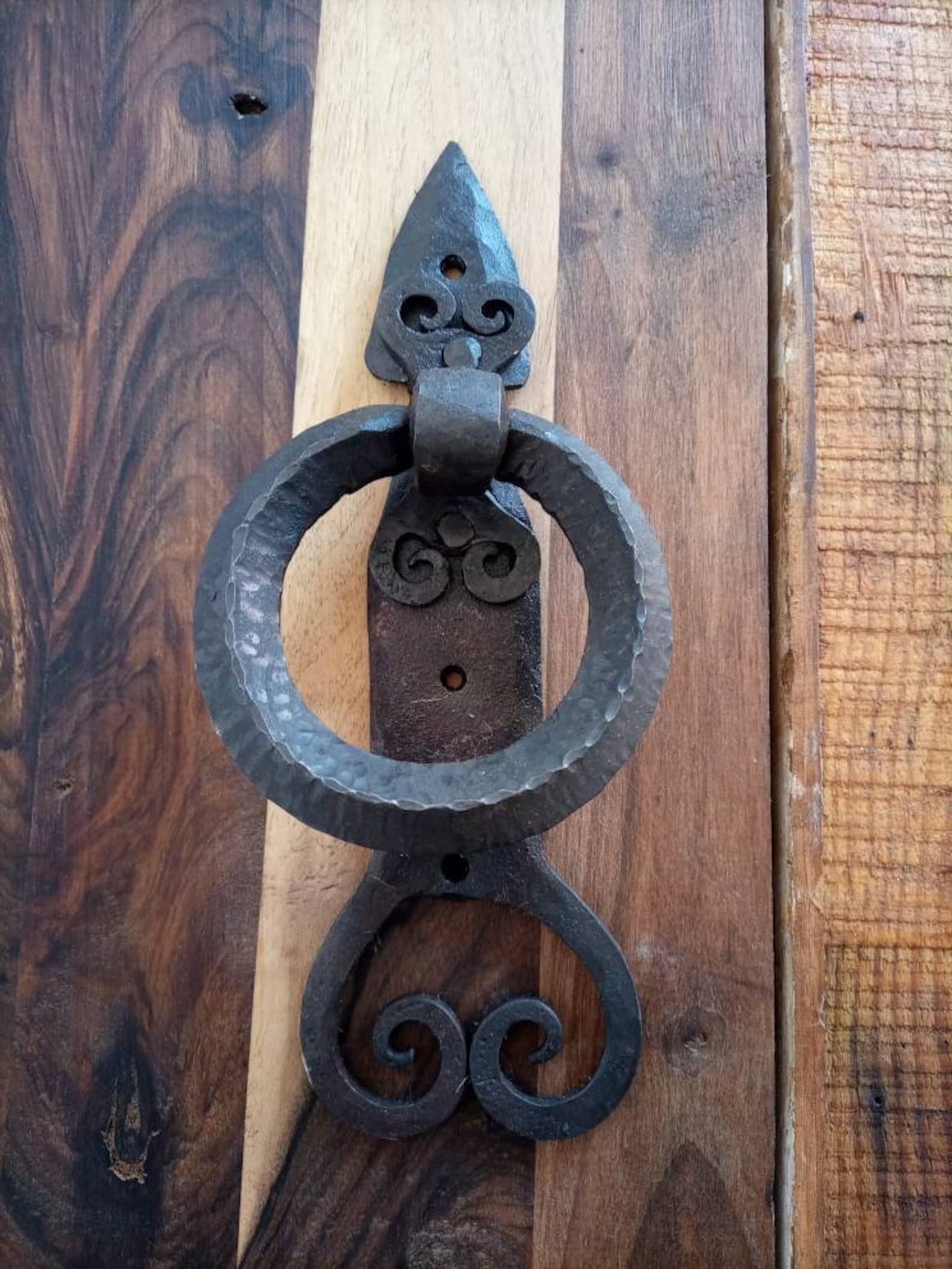 Fancy Forged Metal Door Knocker Design.hand Styled Iron Door - Etsy