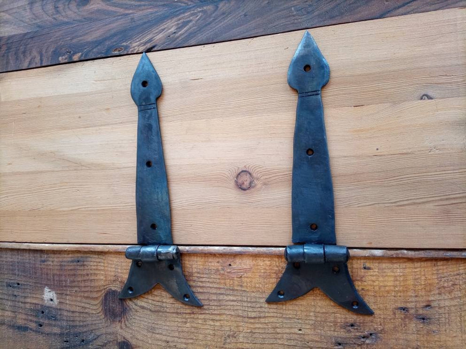 Blacksmith Wrought Iron Straps. Hinges.hammered Hinge.forged Door Hinge ...