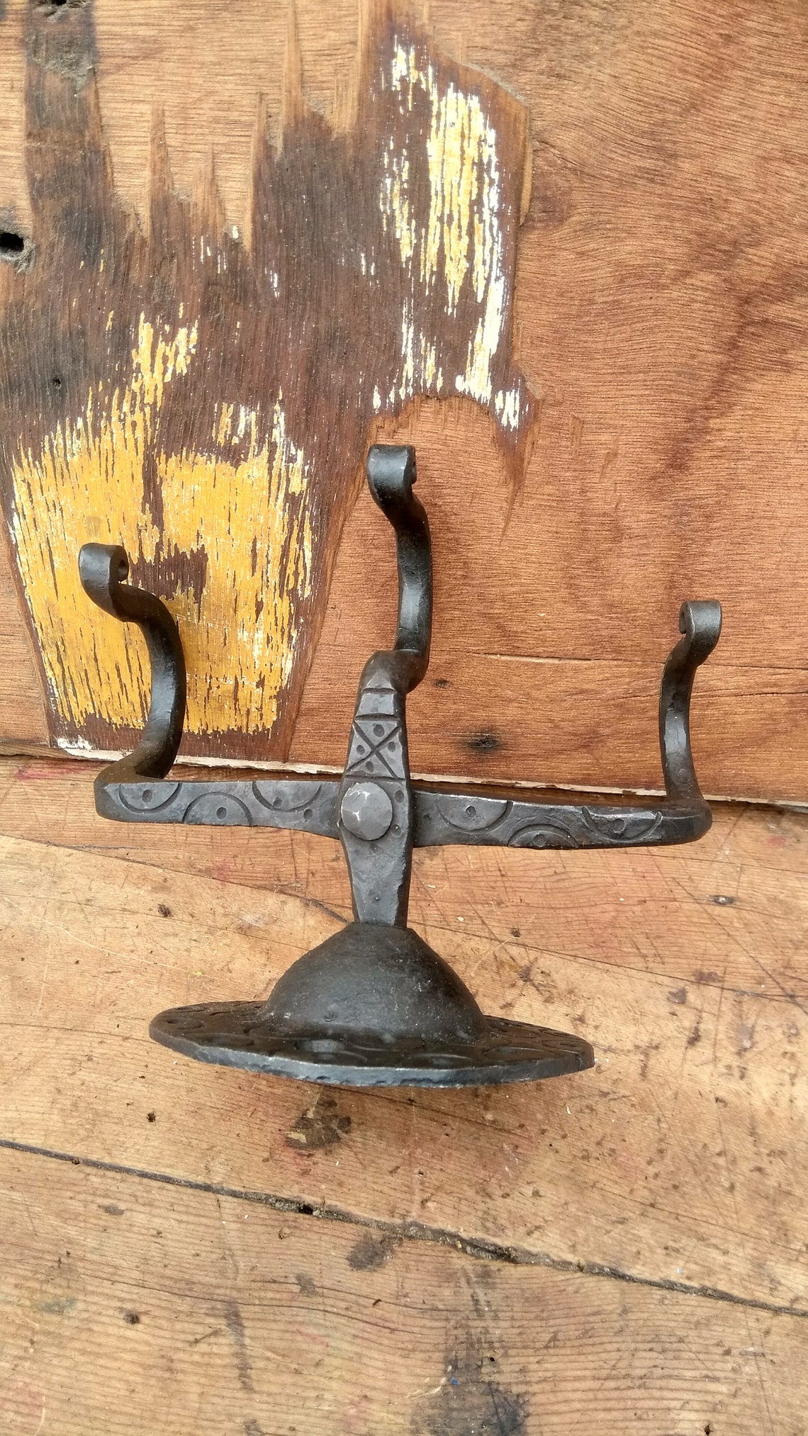 Blacksmith Wrought Iron Hook Fire Forged Coat Hooks Handmade - Etsy