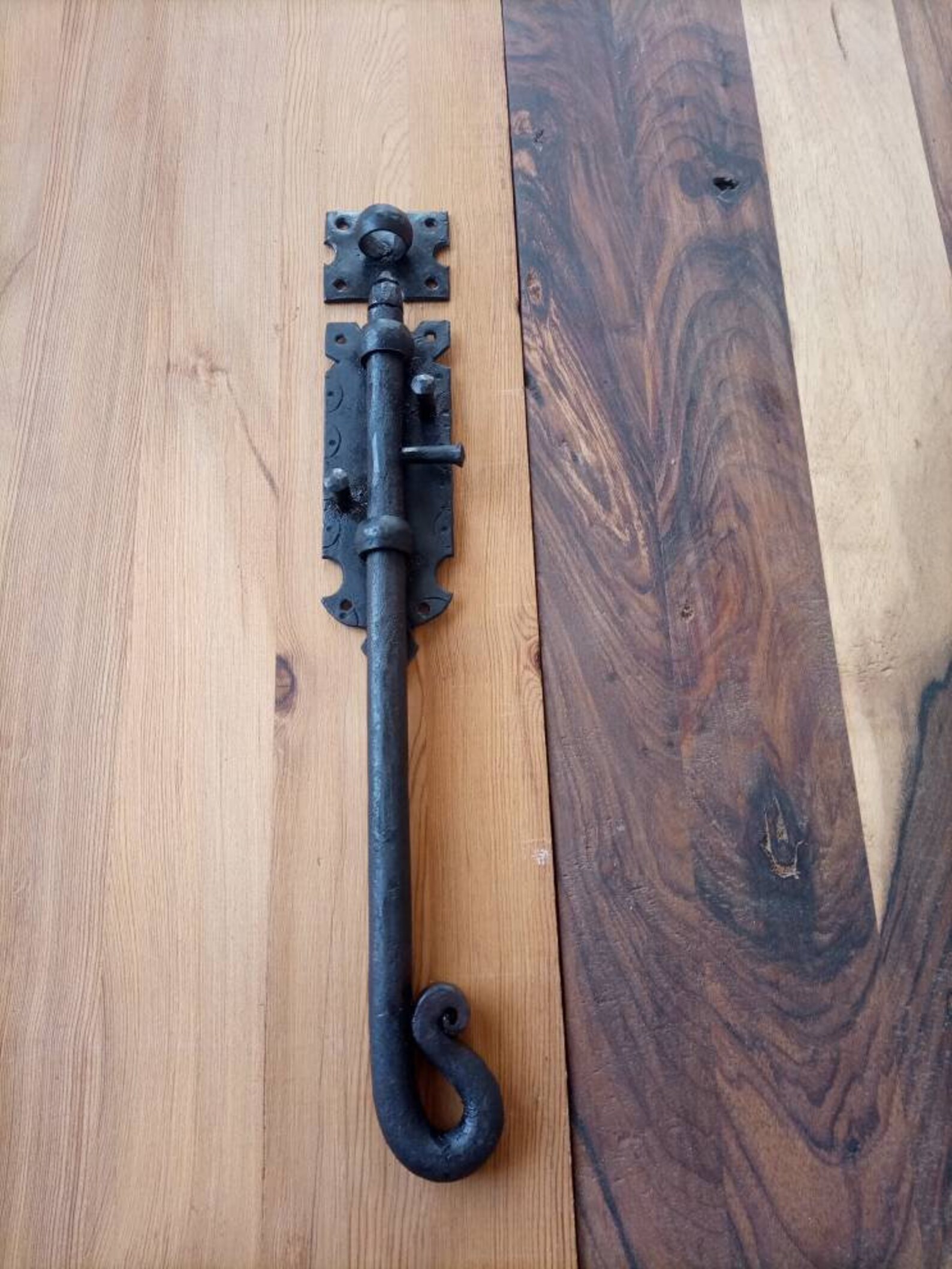 Vertical Metal Door Flush Slide.forged Long Metal Rat Tail | Etsy