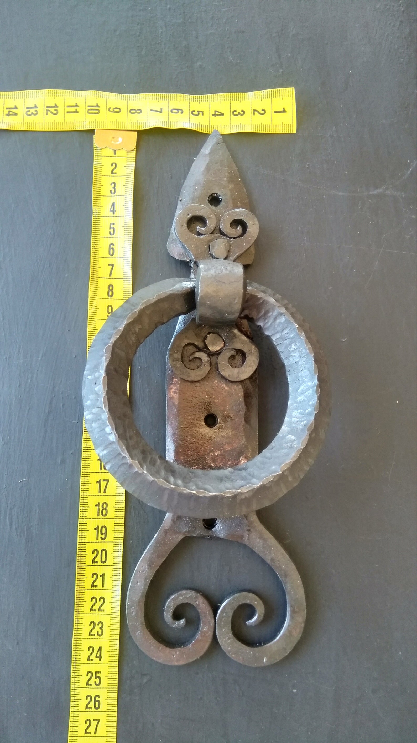 Fancy Forged Metal Door Knocker Design.hand Styled Iron Door - Etsy