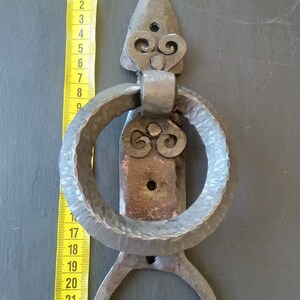 Fancy Forged Metal Door Knocker Design.hand Styled Iron Door Pull ...