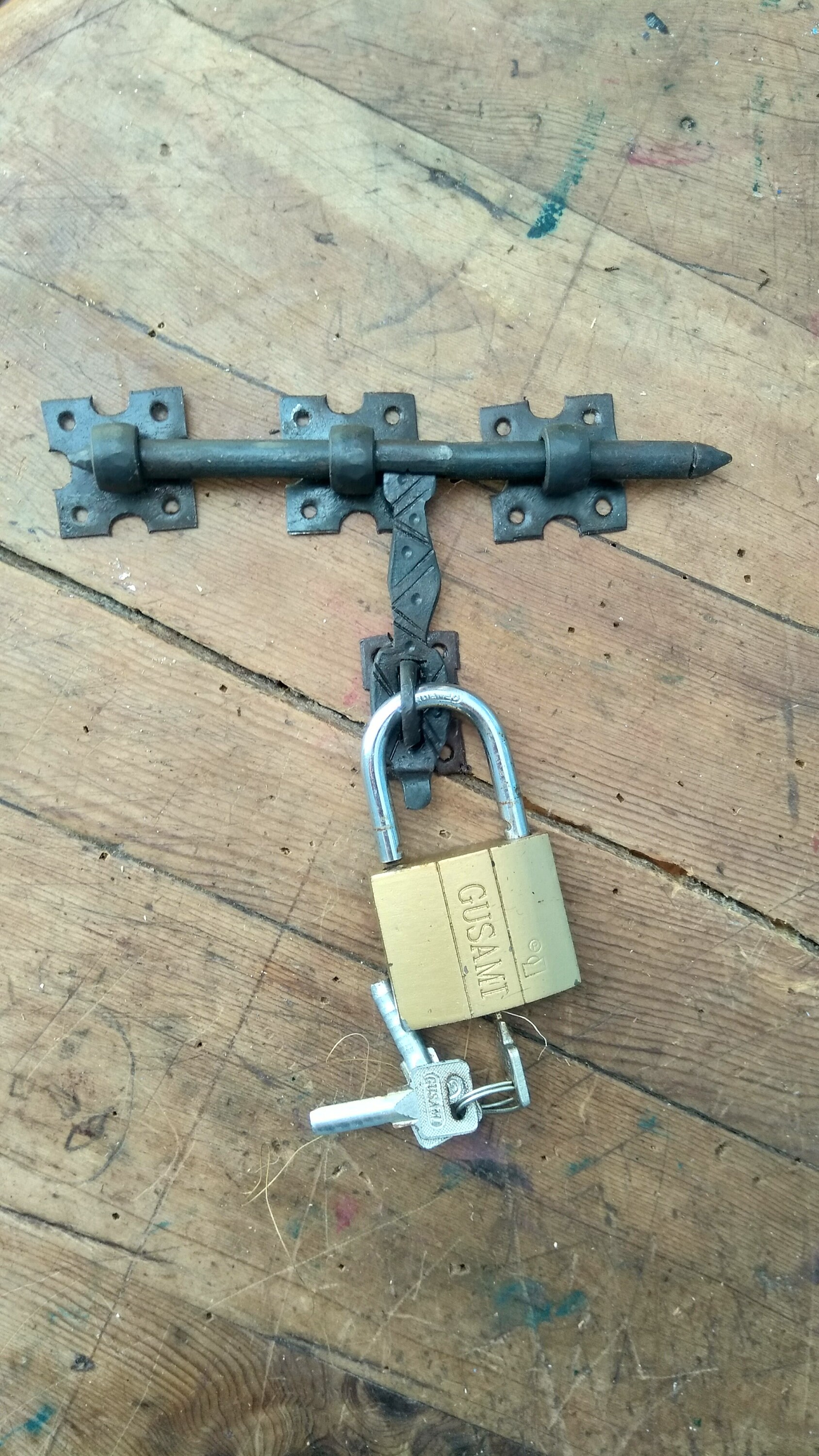 Black Wrought Iron Door Latch.handmade Door Locks.door - Etsy