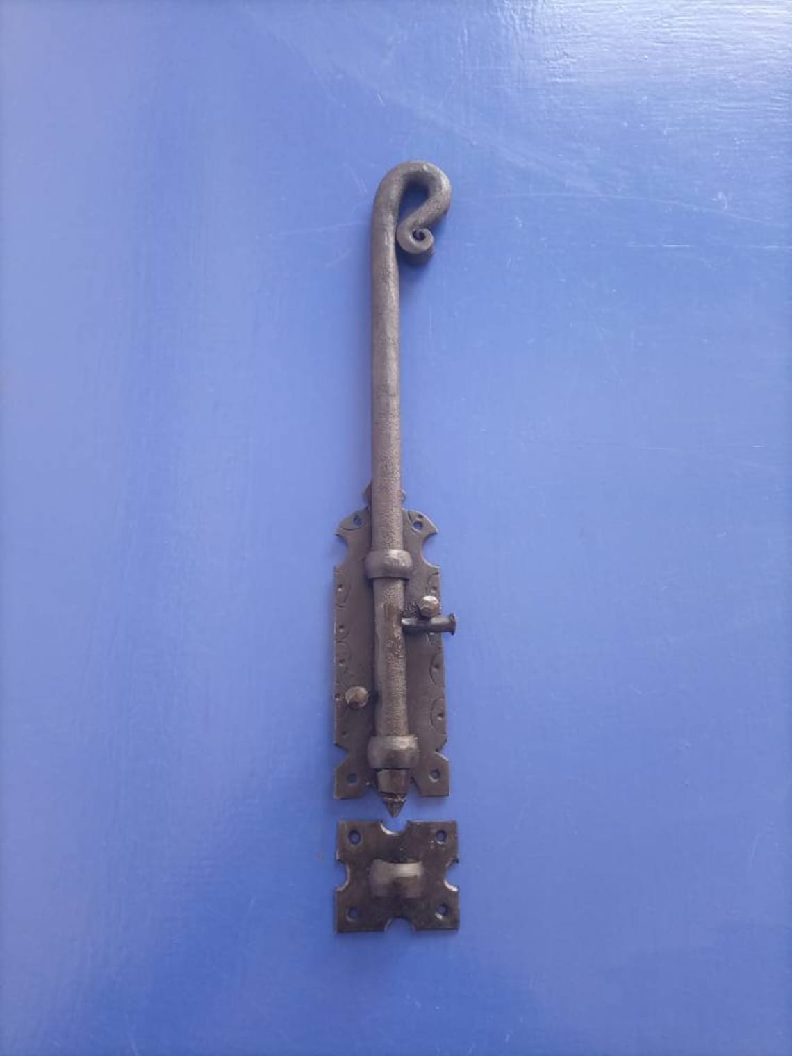 Vertical Metal Door Flush Slide.forged Long Metal Rat Tail | Etsy