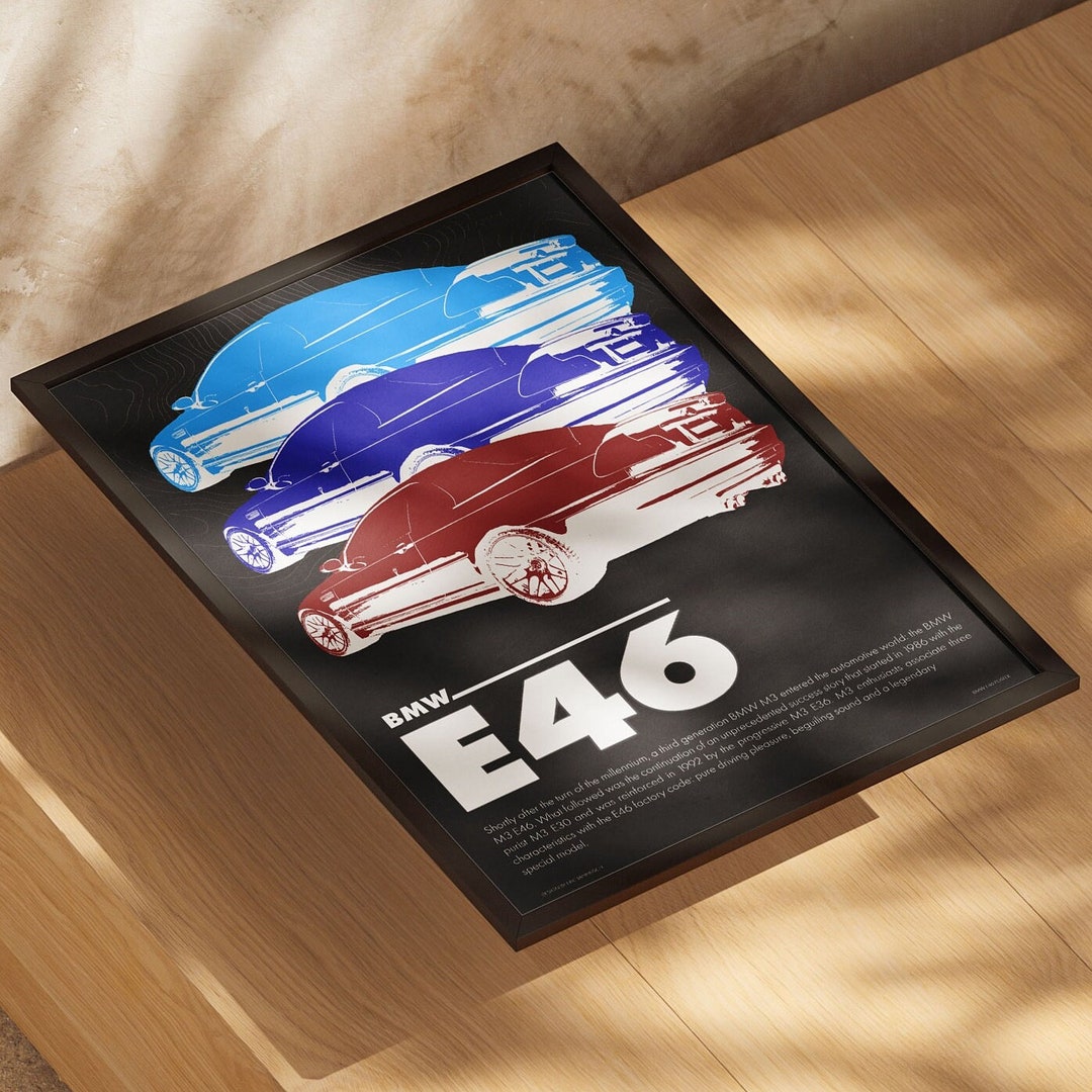 BMW E46 M3 Poster A Perfect Gift for Any Car Enthusiast and BMW M3 Fan ...