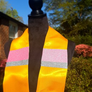 Personalized Glitter Graduation Stole Satin 2024 Unisex Adult Sash ...