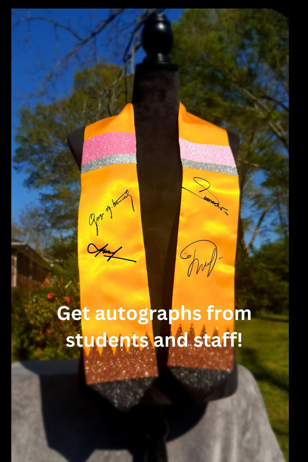 Personalized Glitter Graduation Stole Satin 2024 Unisex Adult Sash ...