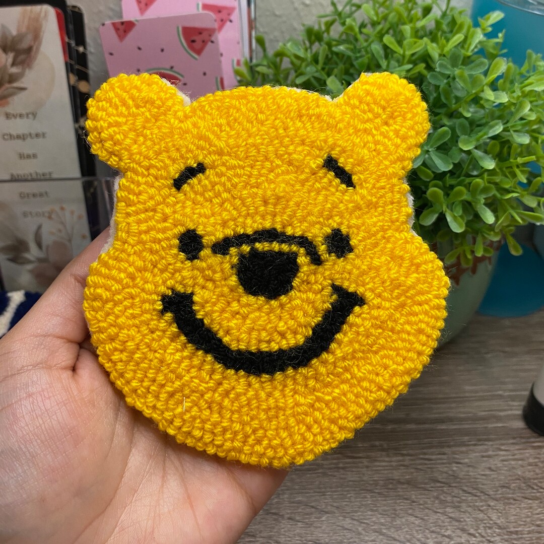 Handmade Winnie the Pooh Coaster Piglet Punch Needle Unique Gift Mug ...