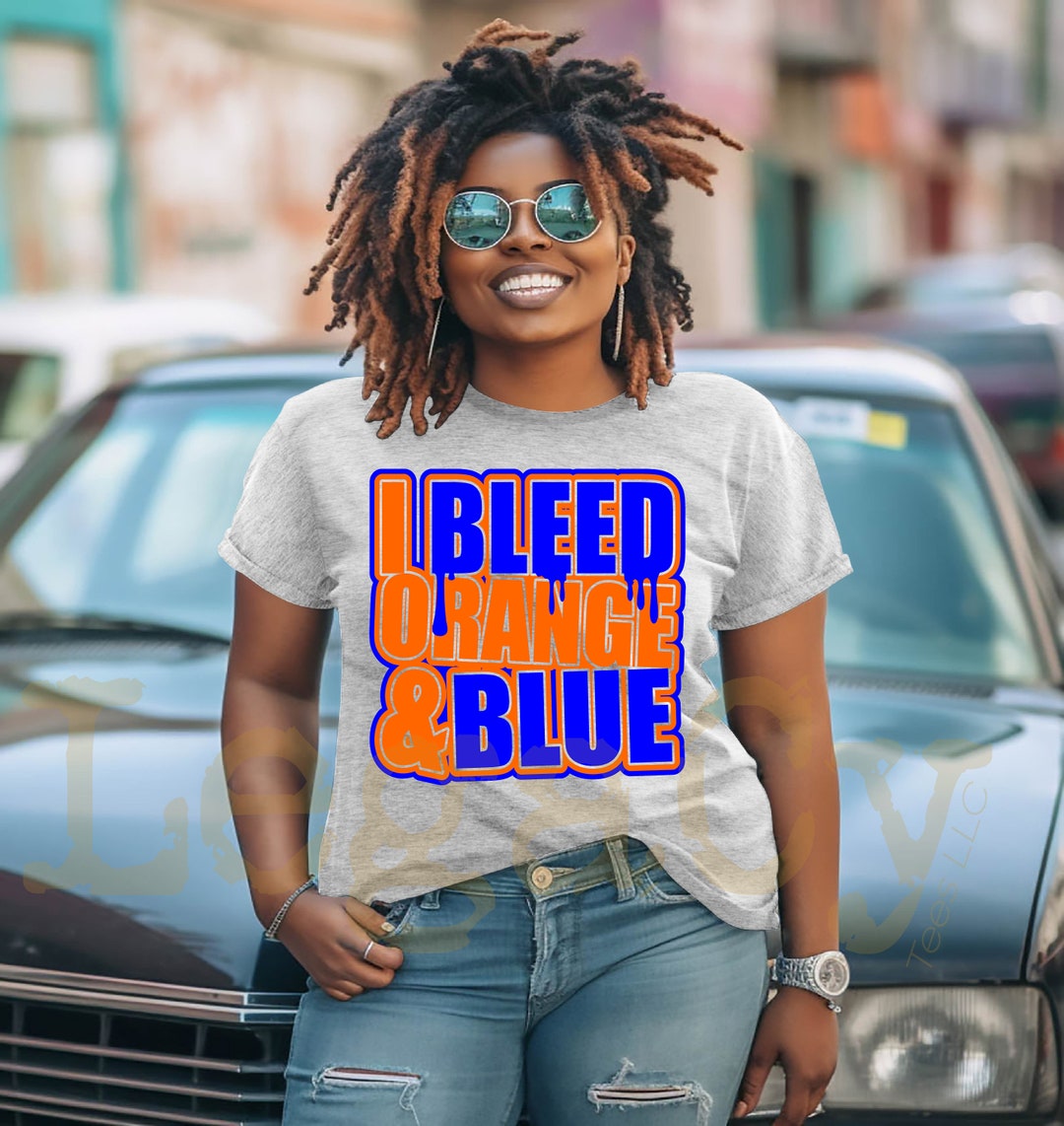 I Bleed Blue & Orange / Available in Tee, Crewneck, Hoodie, Tank, Long ...