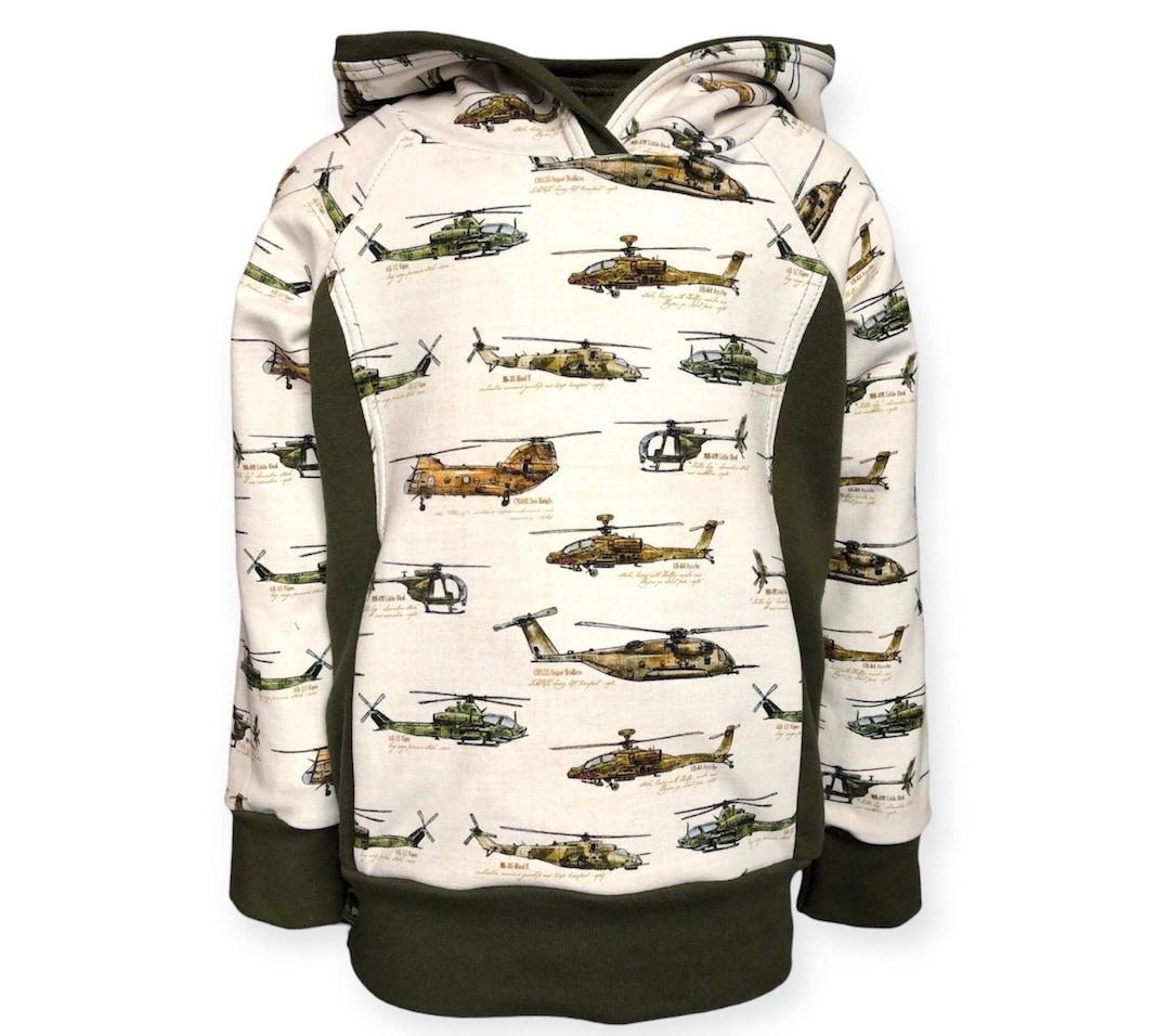 Helicopter Hoodie, Helicopter Gift, Military Baby Outfit, Toddler Boy ...