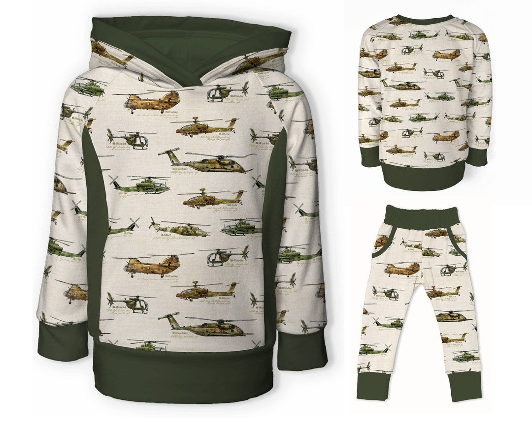 Helicopter Hoodie, Helicopter Gift, Military Baby Outfit, Toddler Boy ...