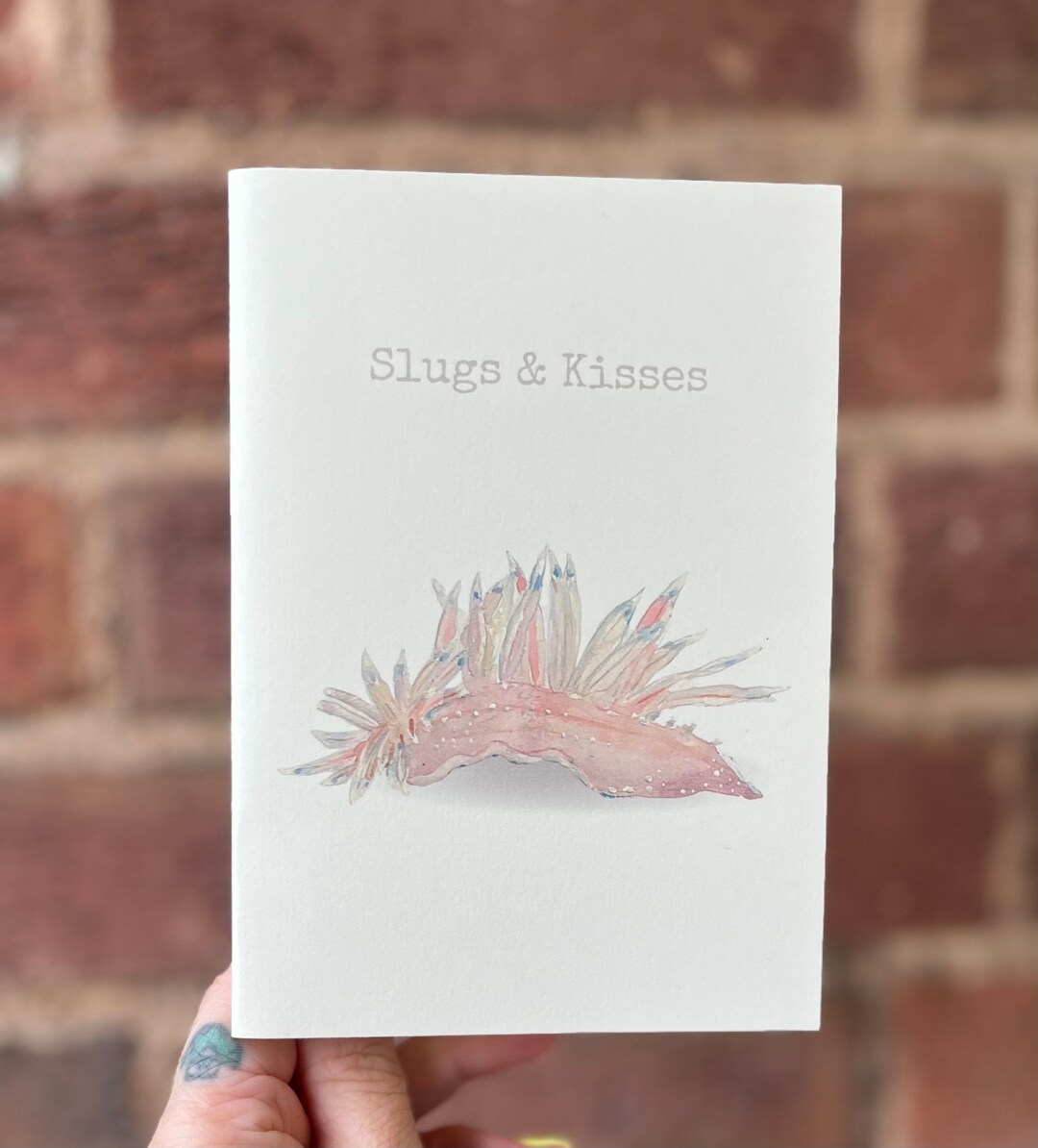 Nudibranch A6 Slugs & Kisses Card, Unusual Card, Sea Slug, Sea Slug Art ...