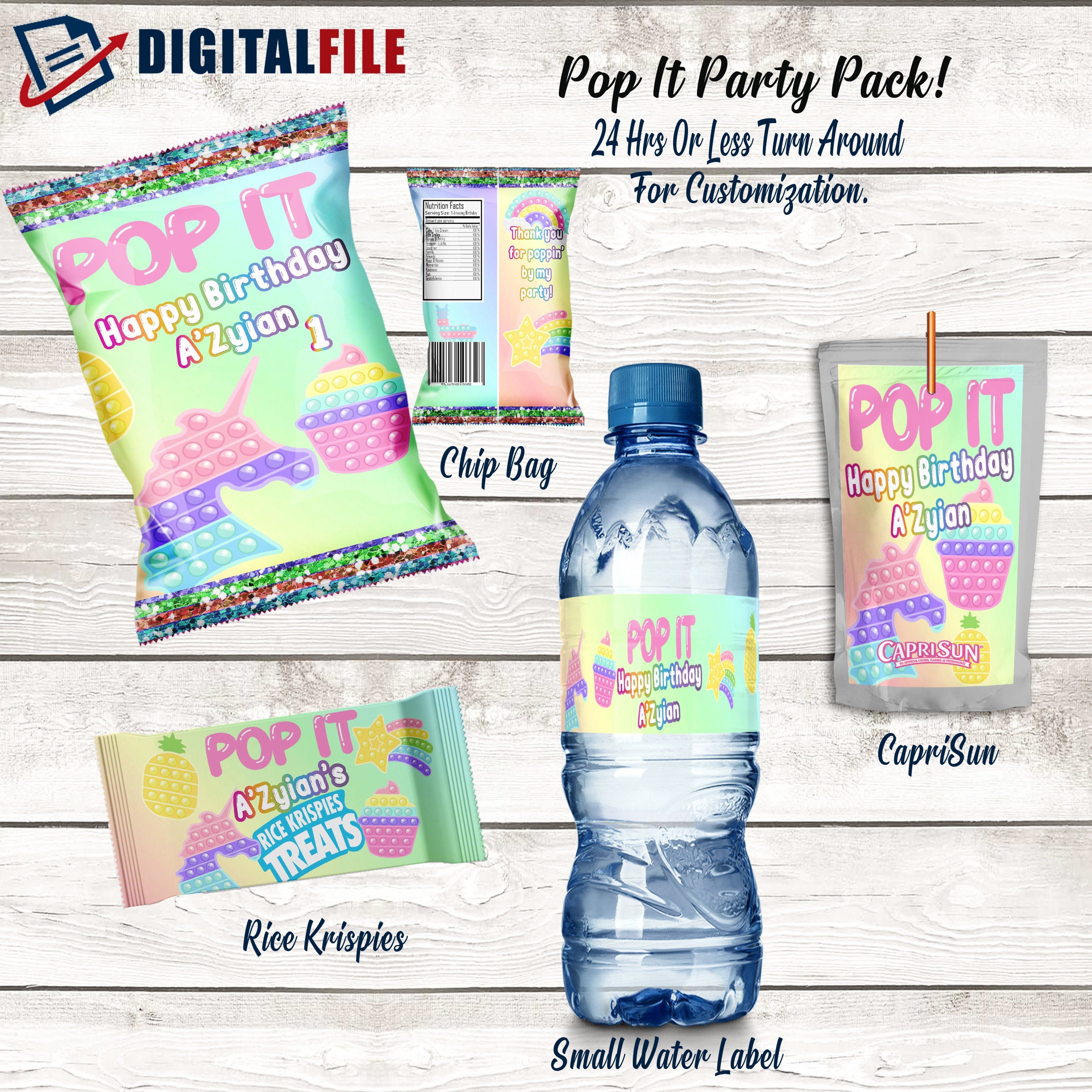 Party Supplies Party Favors & Games Custom Party Bundle Water Bottle ...