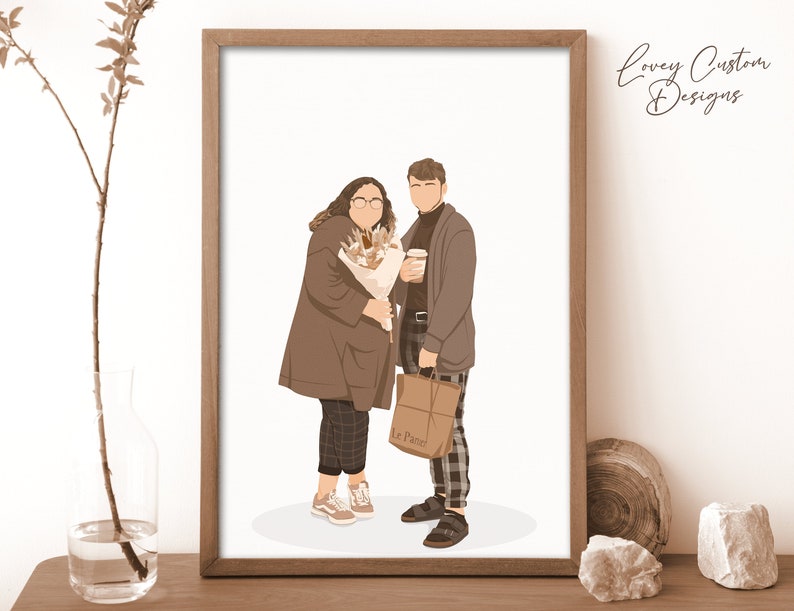 Faceless Portrait Personalised Photo Custom Illustration - Etsy